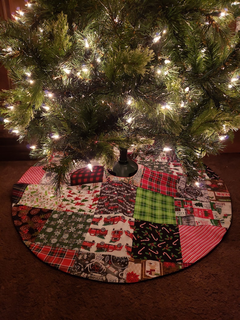Grandma's Scraps Christmas Tree Skirts | Etsy