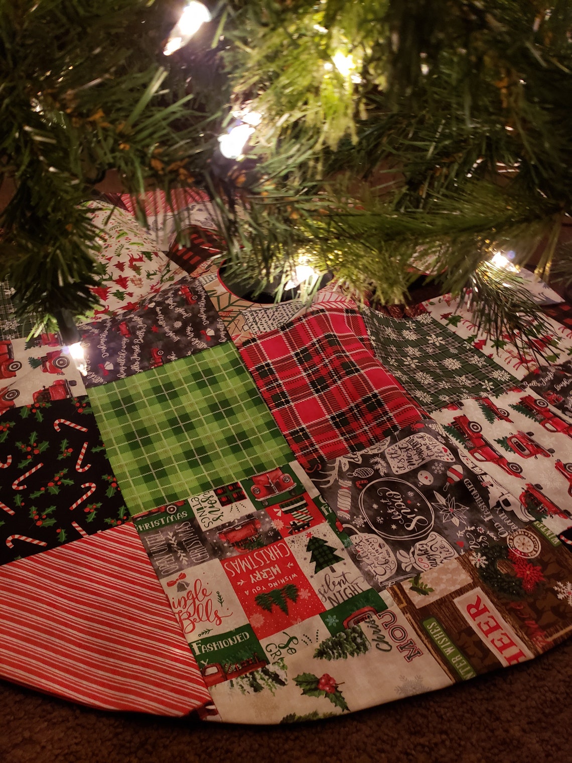 Grandma's Scraps Christmas Tree Skirts - Etsy