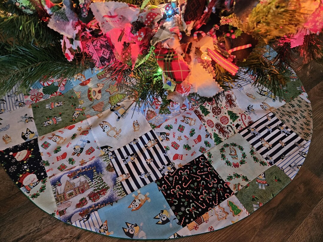 Grandma's Scraps Bluey Christmas Tree Skirts - Etsy