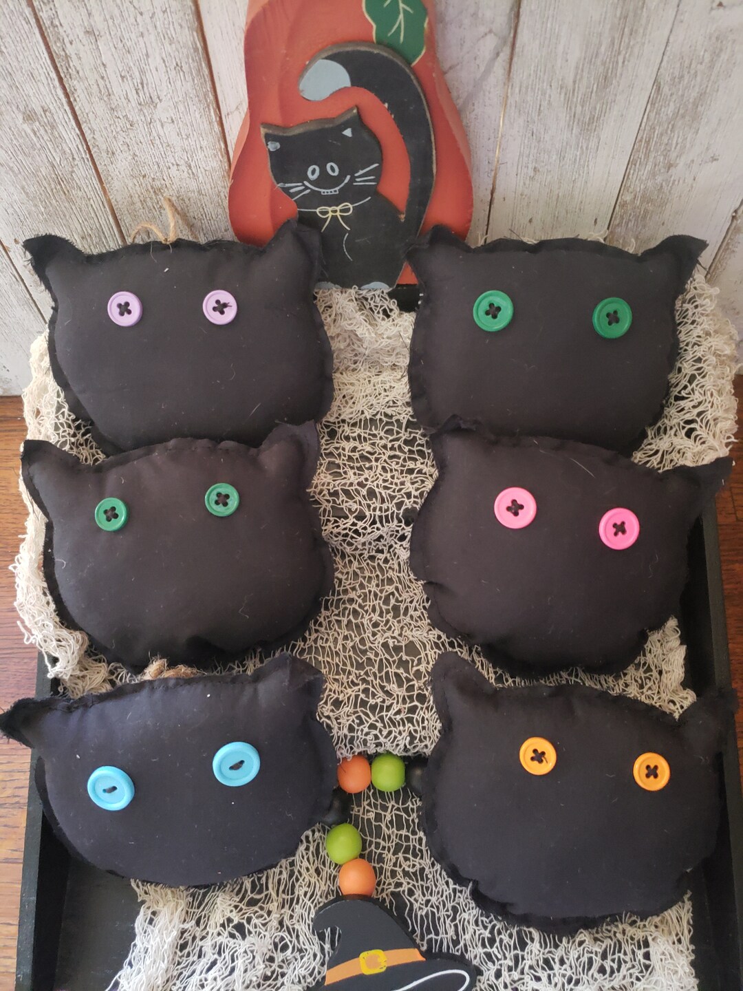 Fabric Black Cat Set - Etsy