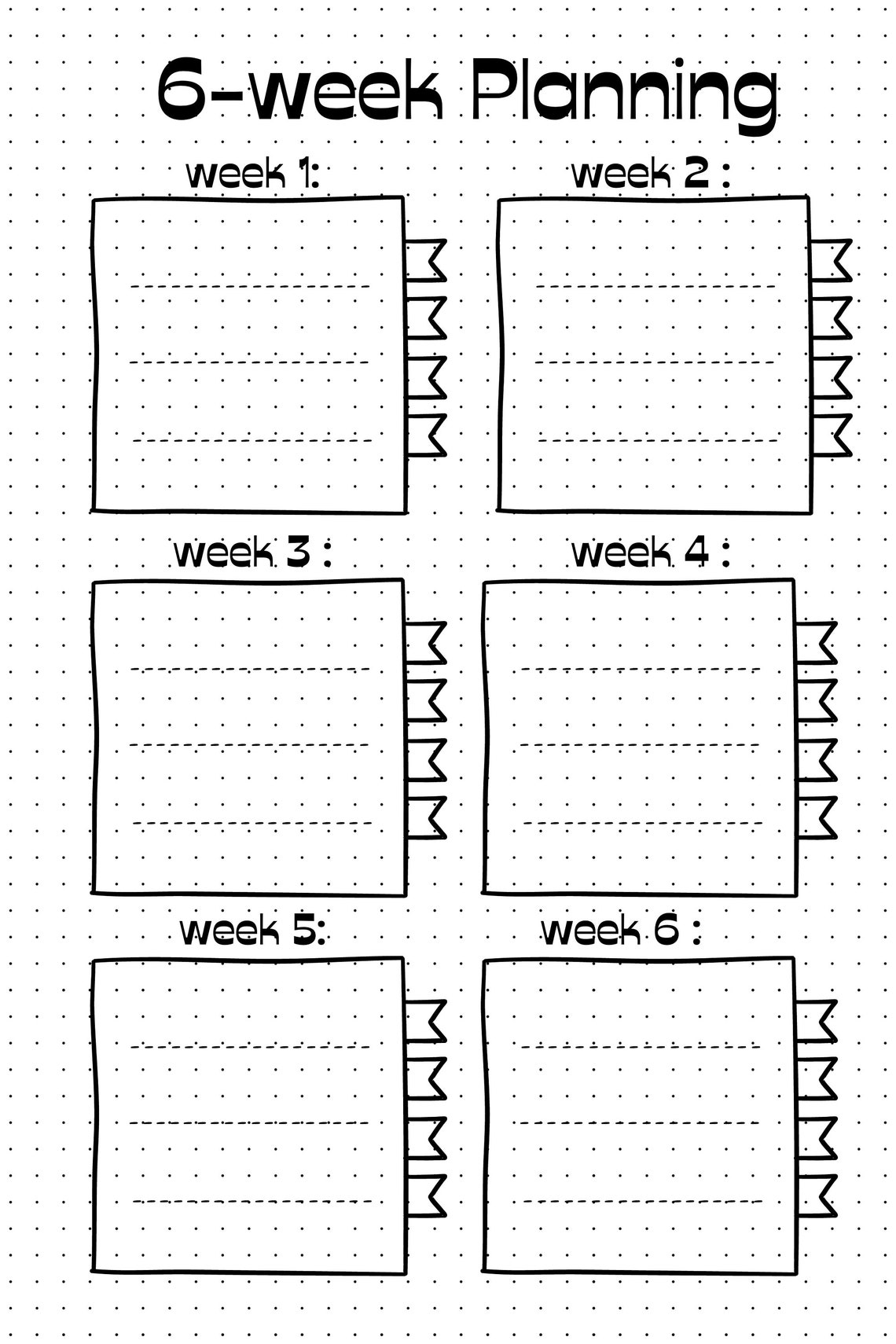 Dateless Goal Setting Planner | Retro Styled BUJO With Monday Start ...