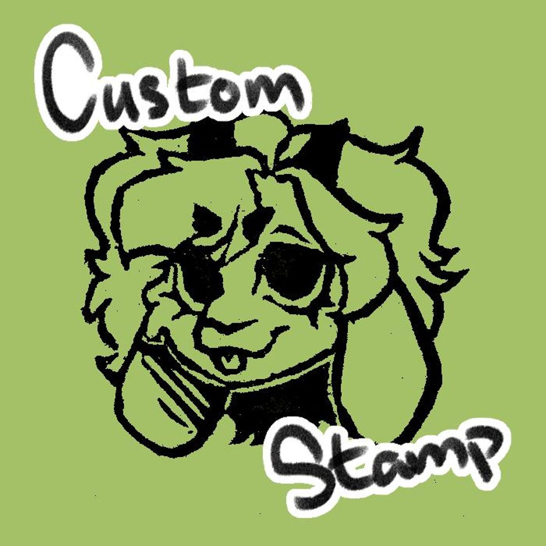 Hand Carved Furry Headshot Stamp - Etsy