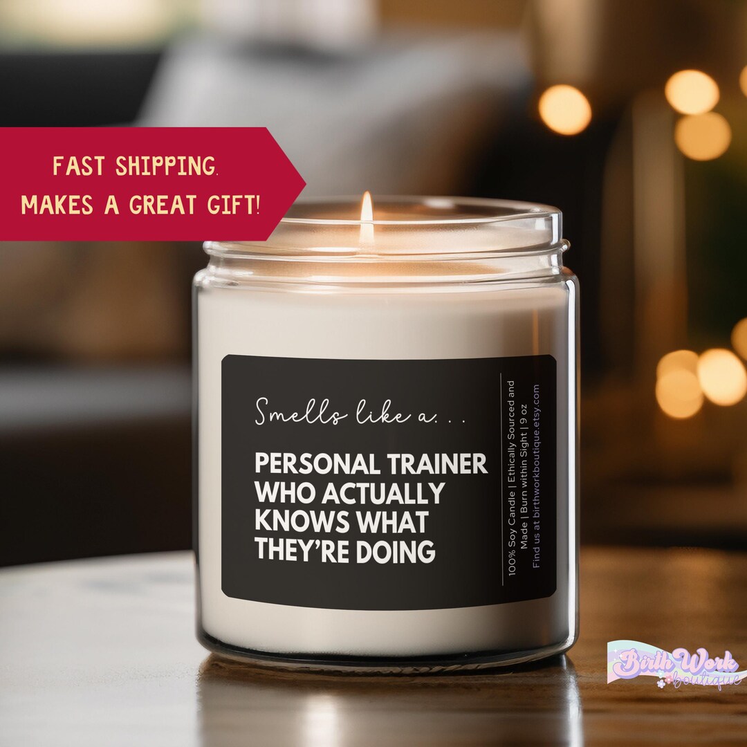 Personal Trainer Candle, Fitness Coach Gift for Gym Instructors ...