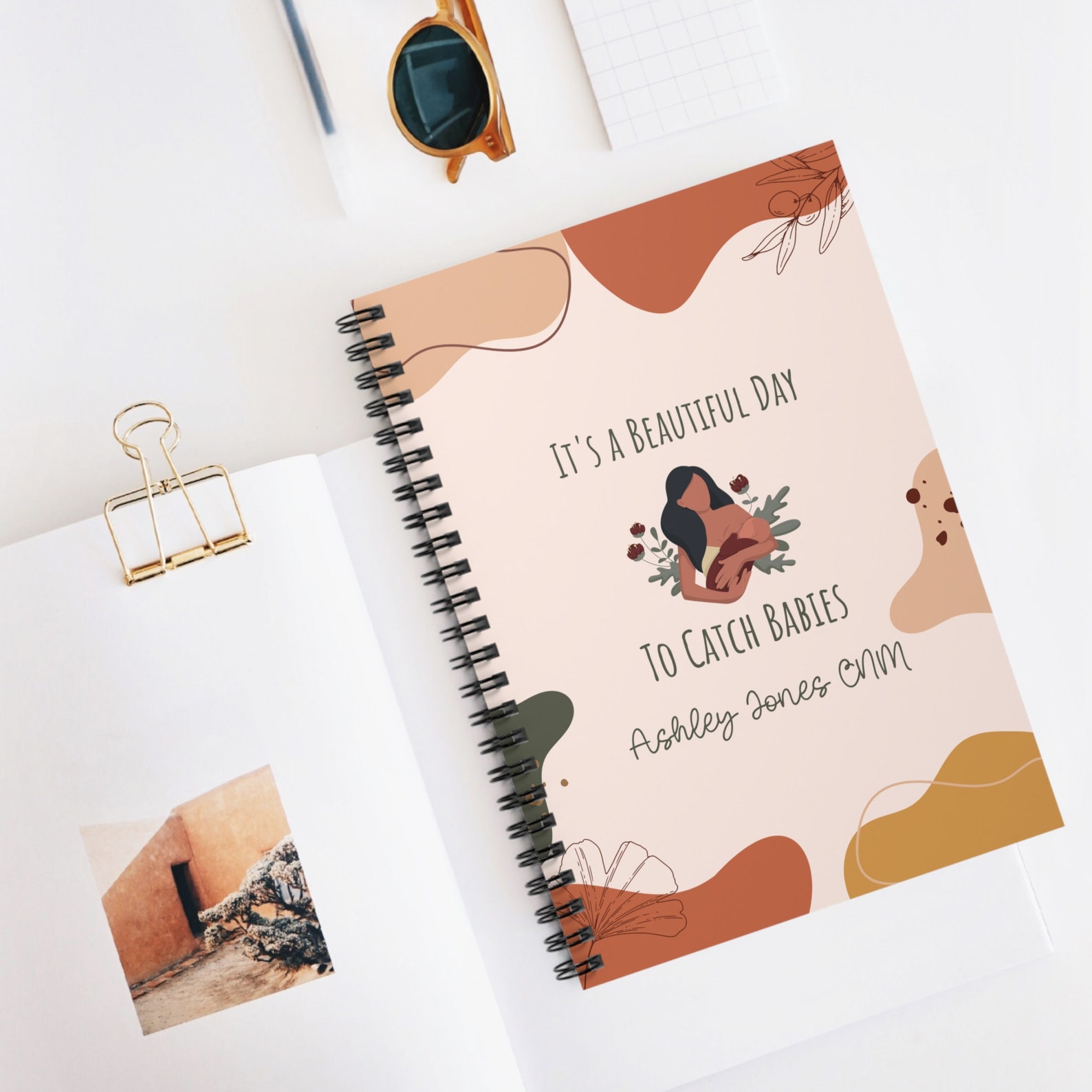 Personalized Midwife Gift Spiral Notebook - Ruled Line, Custom ...