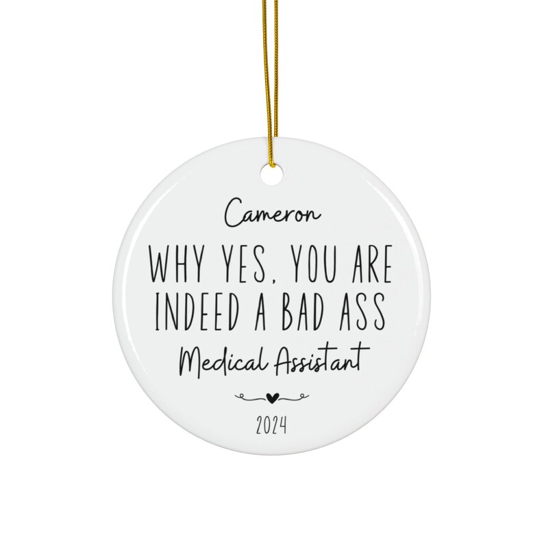 Personalized Medical Assistant Ornament, Custom MA Christmas Gift ...