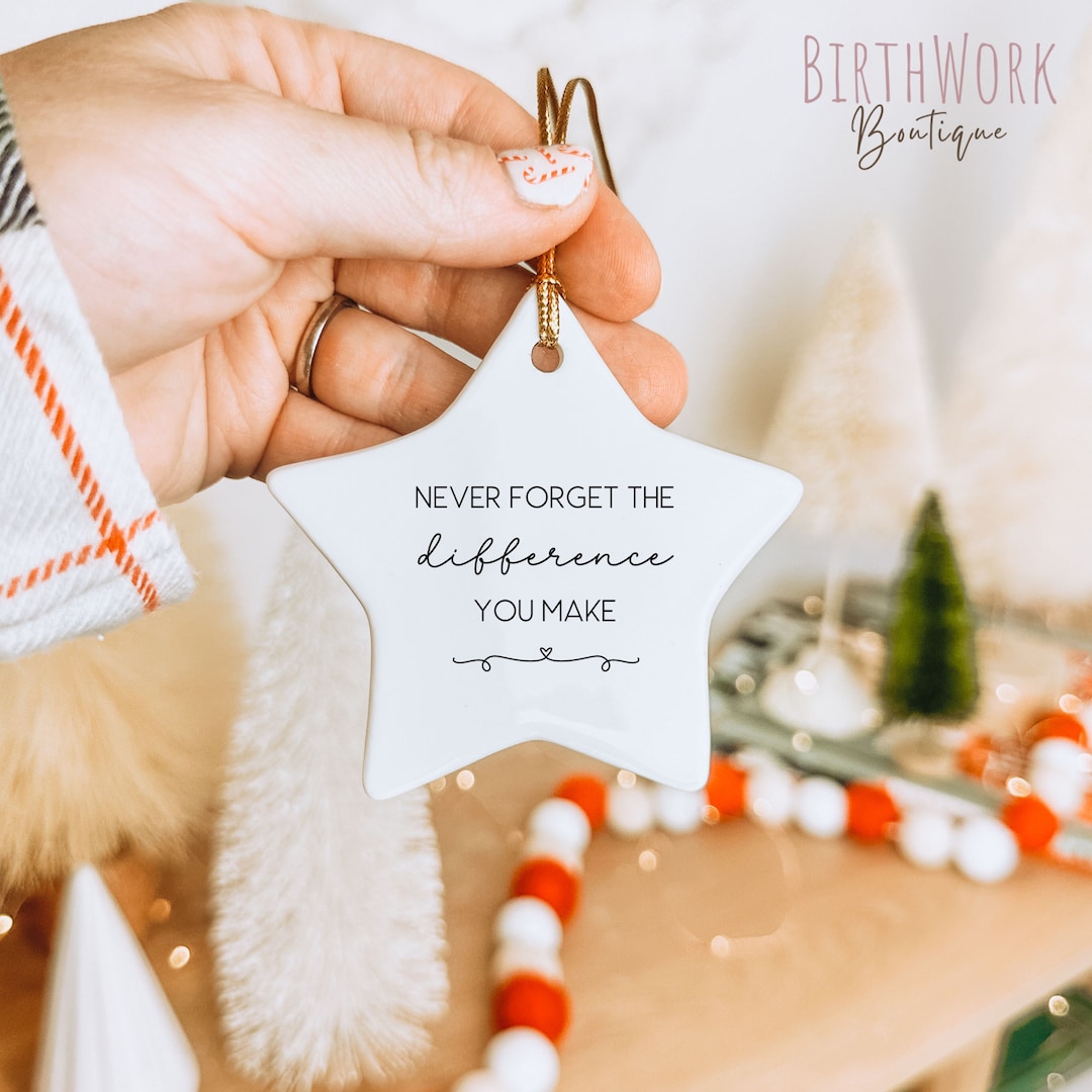 Never Forget the Difference You Make Ornament, Thank You Gift, Teacher ...