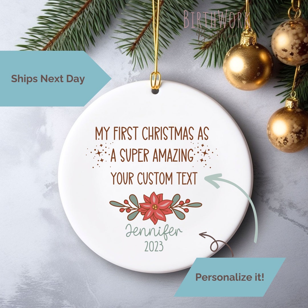 Custom New Job Ornament, First Year New Career, New Promotion Gift ...