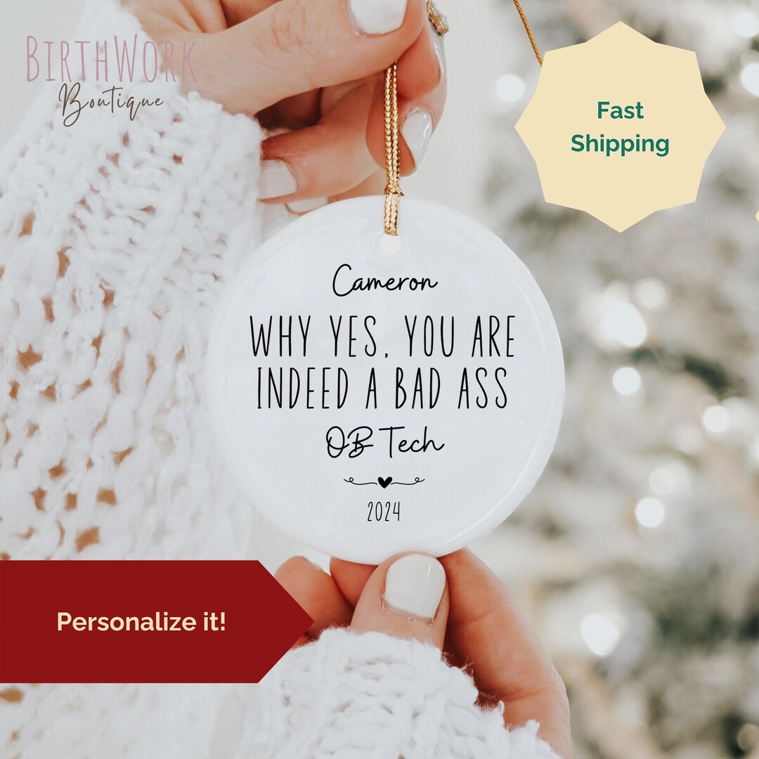 Personalized OB Tech Christmas Ornament, OB Nurse Tech Gift, Custom ...