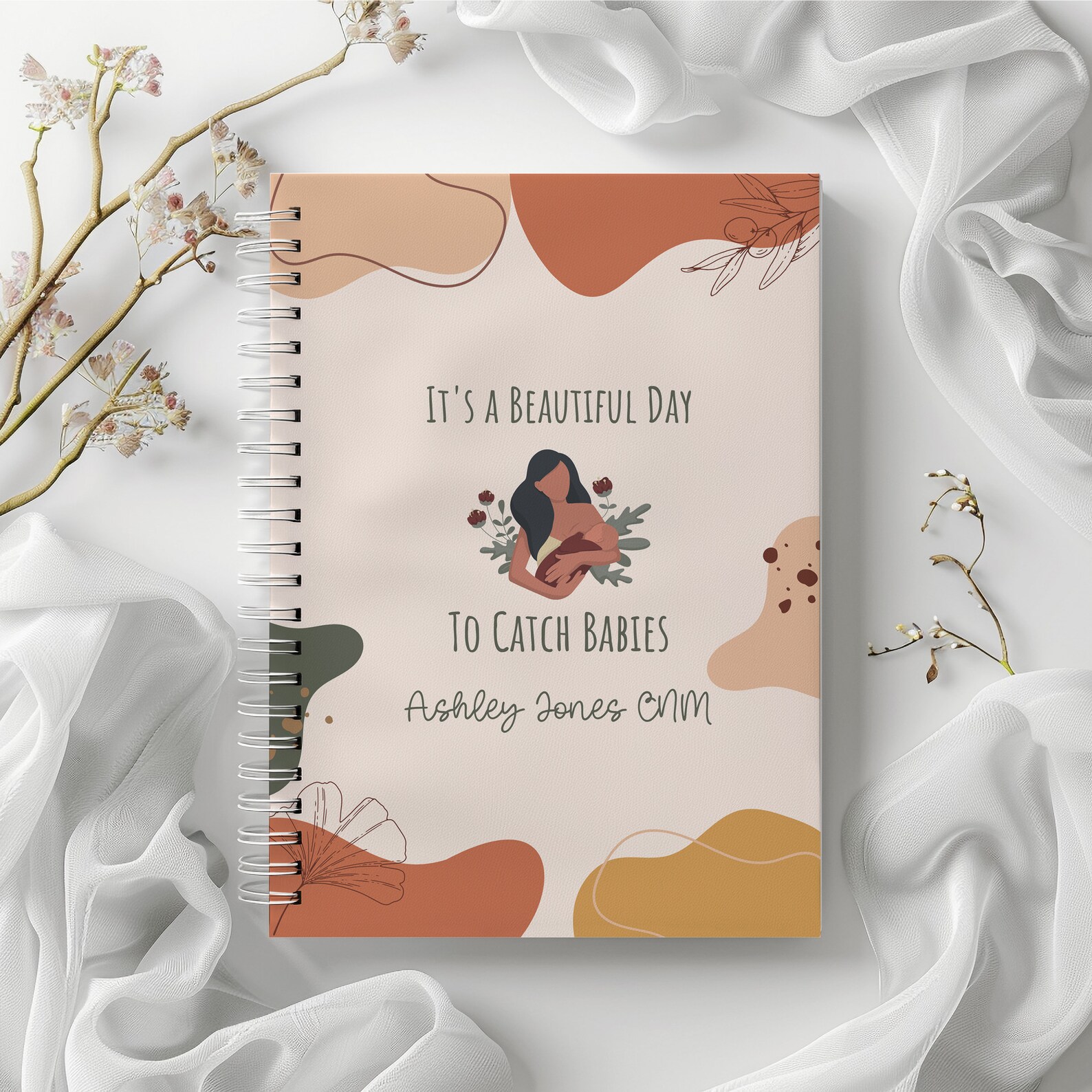 Personalized Midwife Gift Spiral Notebook - Ruled Line, Custom ...