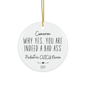 Pediatric Cardiovascular ICU Nurse Ornament, Personalized Peds CVICU RN ...