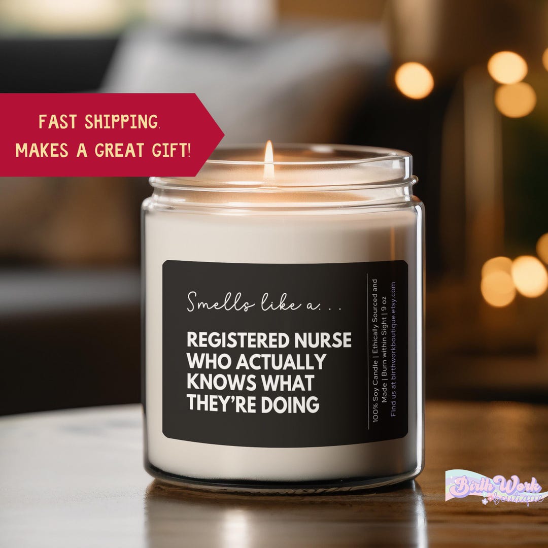 Registered Nurse Candle, RN Gift, Nurse Preceptor Appreciation Gift ...