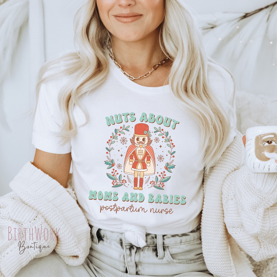 Postpartum Nurse Christmas Tshirt, Santa's Favorite Postpartum Nurse ...