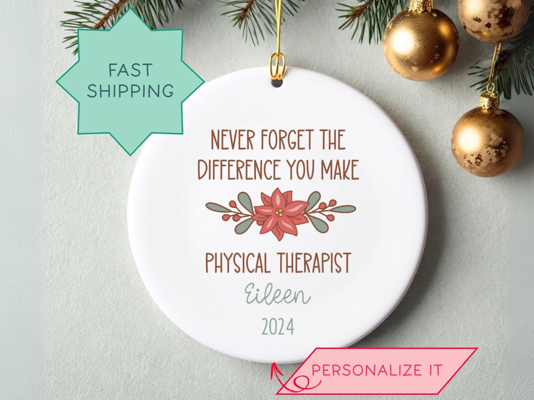 Physical Therapist Ornament, Physical Therapy Gift, New DPT Graduation ...