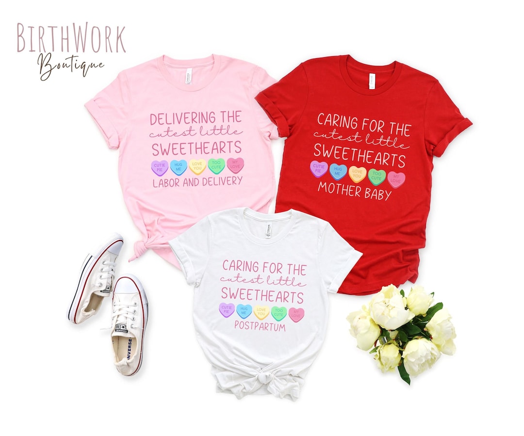 Labor and Delivery Nurse Group Valentine's Day Shirt, Gift for Midwife ...