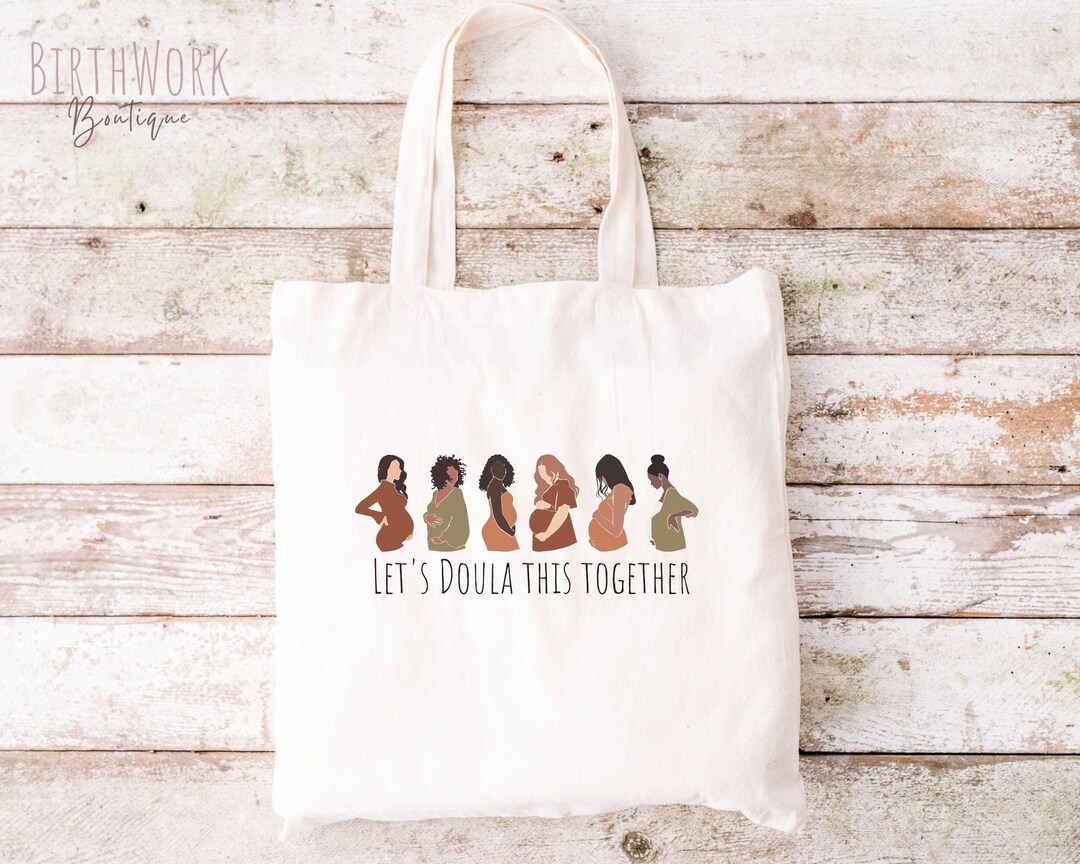 Doula Canvas Tote Bag, Doula Birth Bag, Postpartum Doula Gift Bag ...