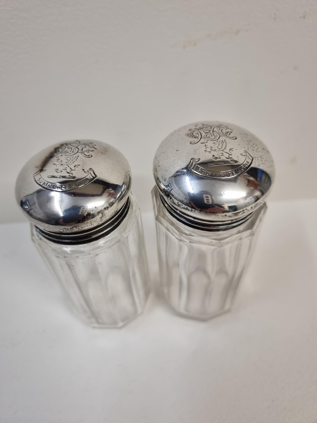 Antique Mappin Bros Silver Topped Bottles - Etsy