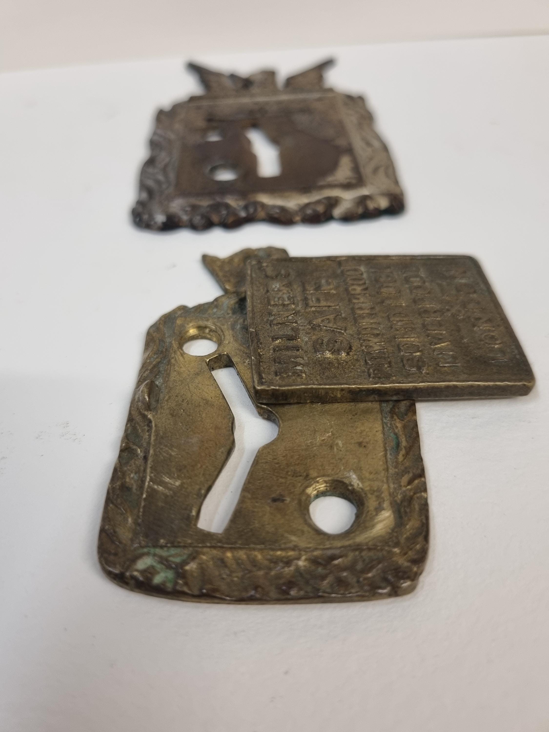 1880s Milner's Safe Lock Escutcheons Liverpool & London . - Etsy