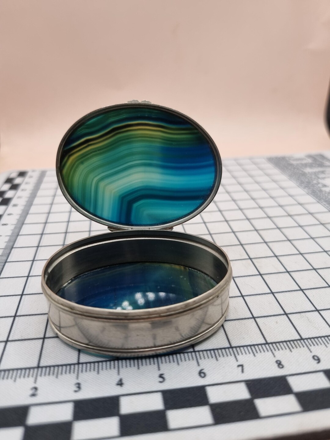 Lovely 1900 Banded Blue Agate Trinket/snuff Box. - Etsy