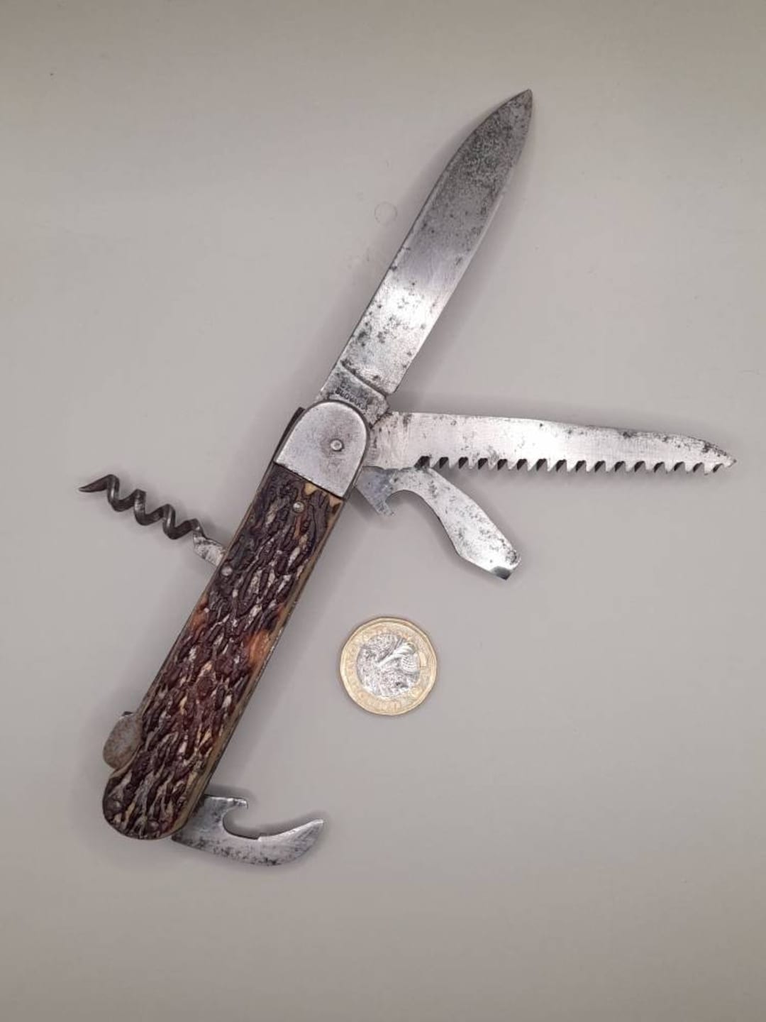 Vintage 1950s Mikov Pocket Knife With Antler Handle. - Etsy