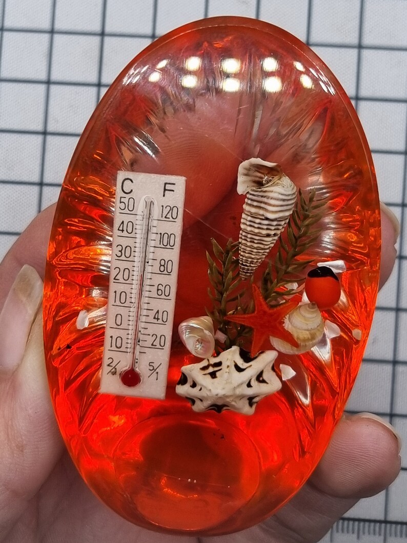 Mid Century Lucite Thermometer - Etsy