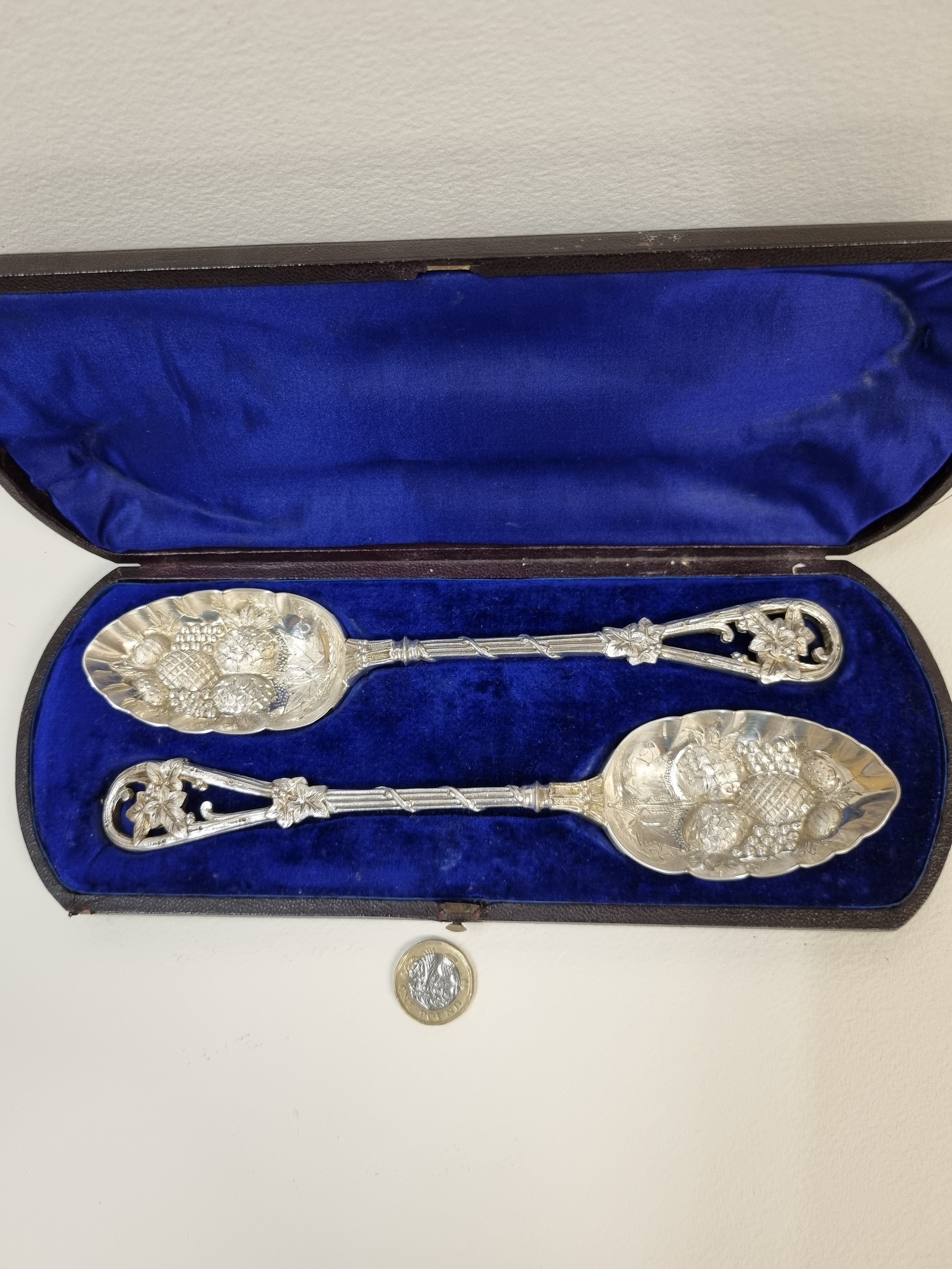 Antique 1890s Berry Spoons Boxed Pair. - Etsy