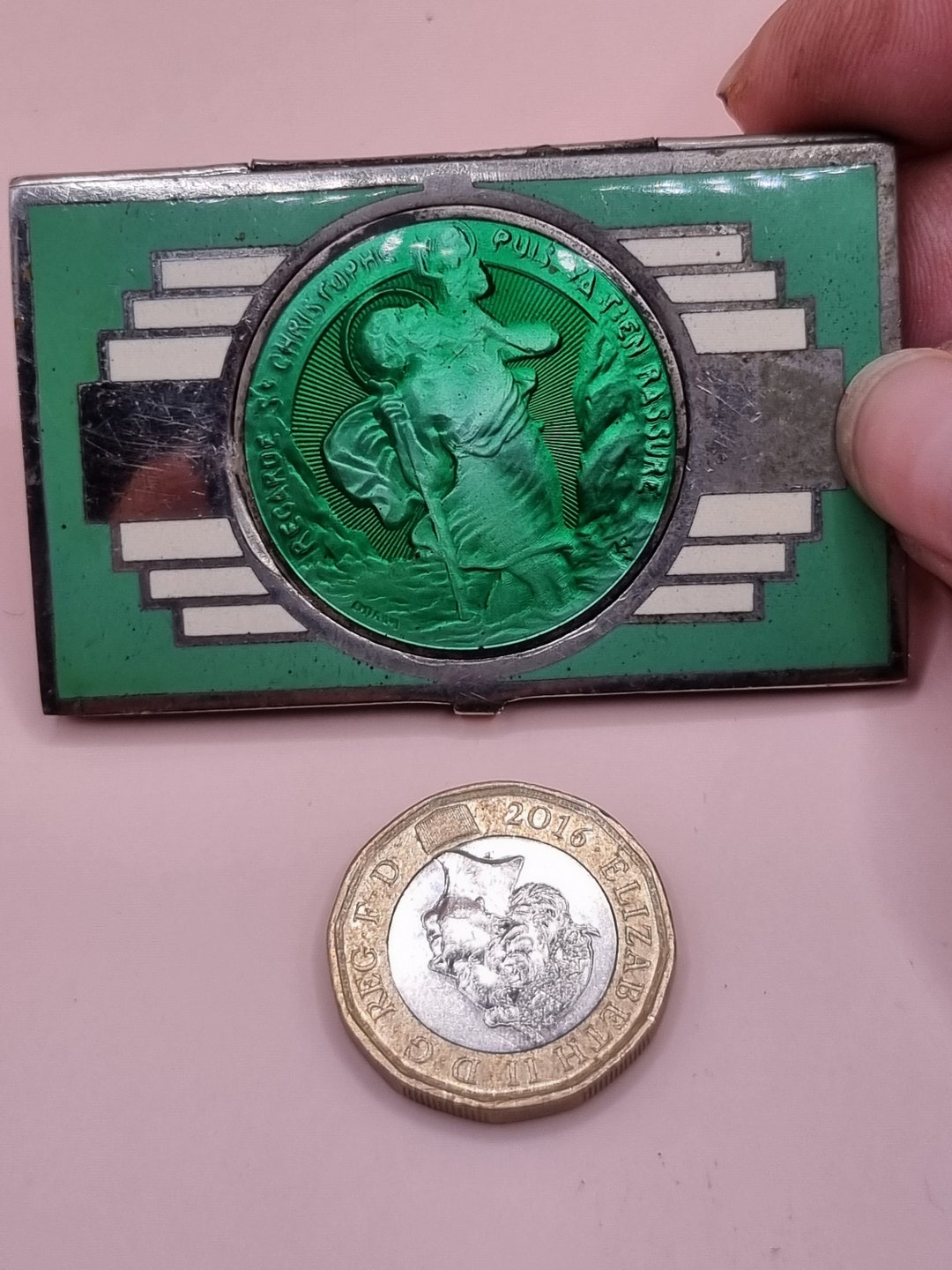 Art Deco Saint Christopher Dashboard Badge - Etsy
