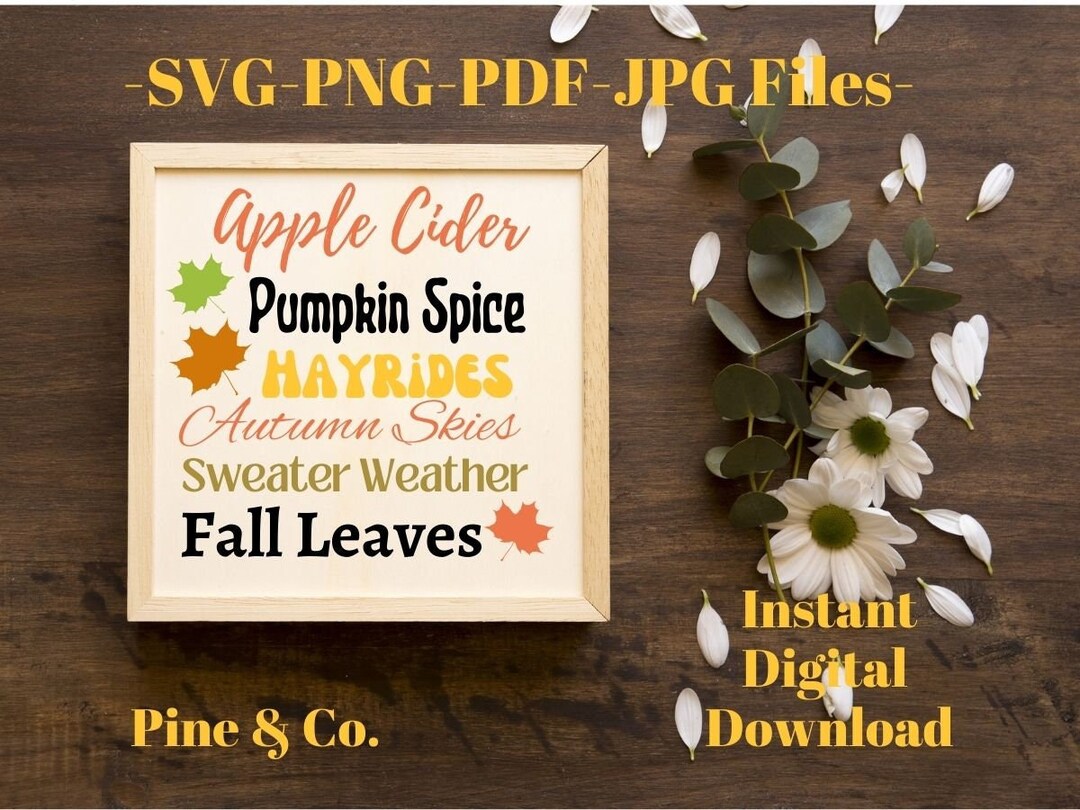 Fall SVG Design, Fall is My Favorite SVG, Fall Cut File, Fall Words SVG ...