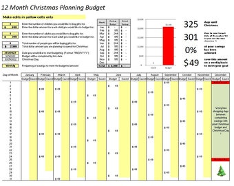 Christmas Budget Excel Template - Etsy