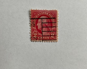 Red Washington 2 Cent Stamp | Etsy