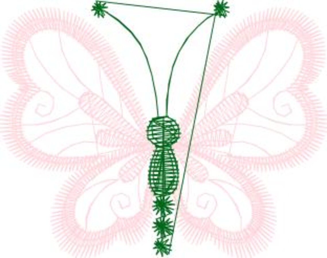 Butterfly Embroidery Design Set PES, Delicate Butterfly Machine ...