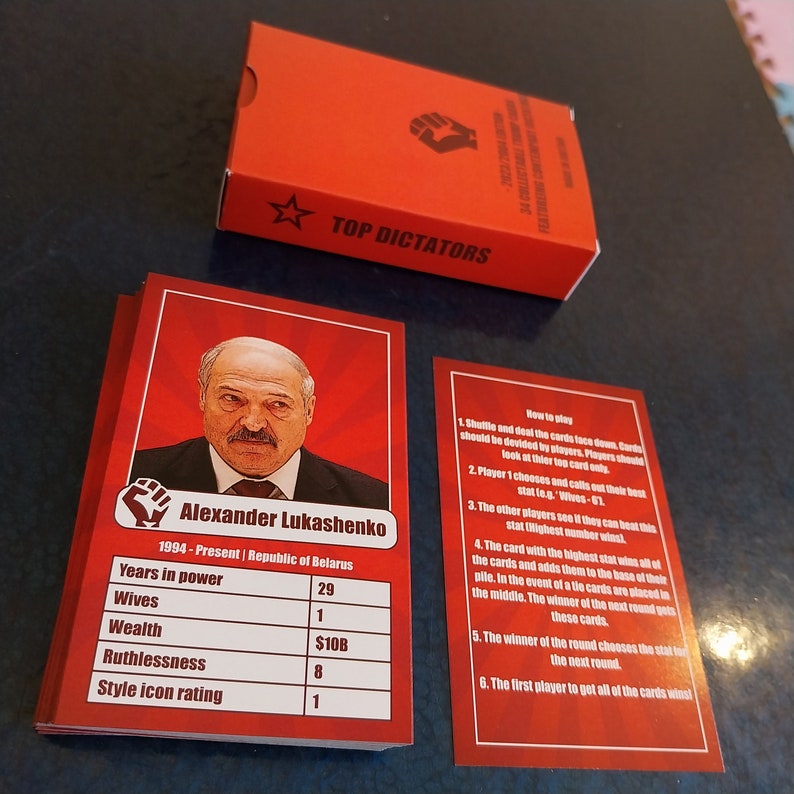 Dictator Top Trumps Card Game - Etsy