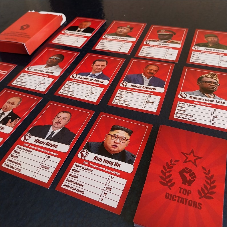Dictator Top Trumps Card Game - Etsy