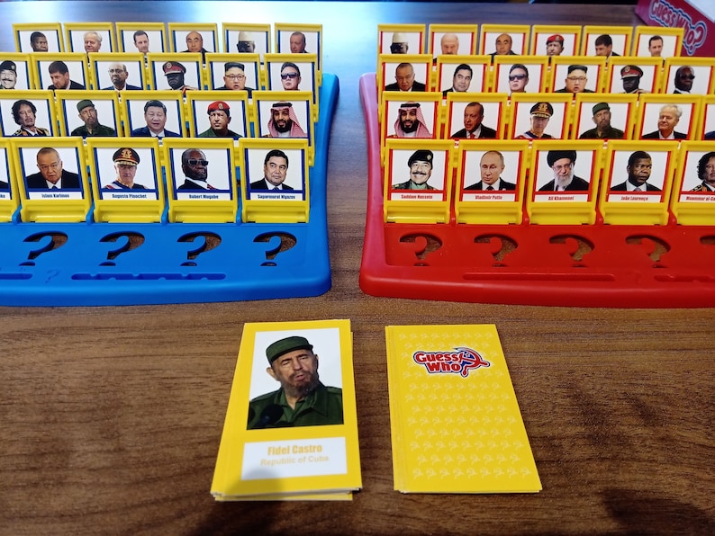 Pre-cut Guess Who Dictator Cards - Etsy UK
