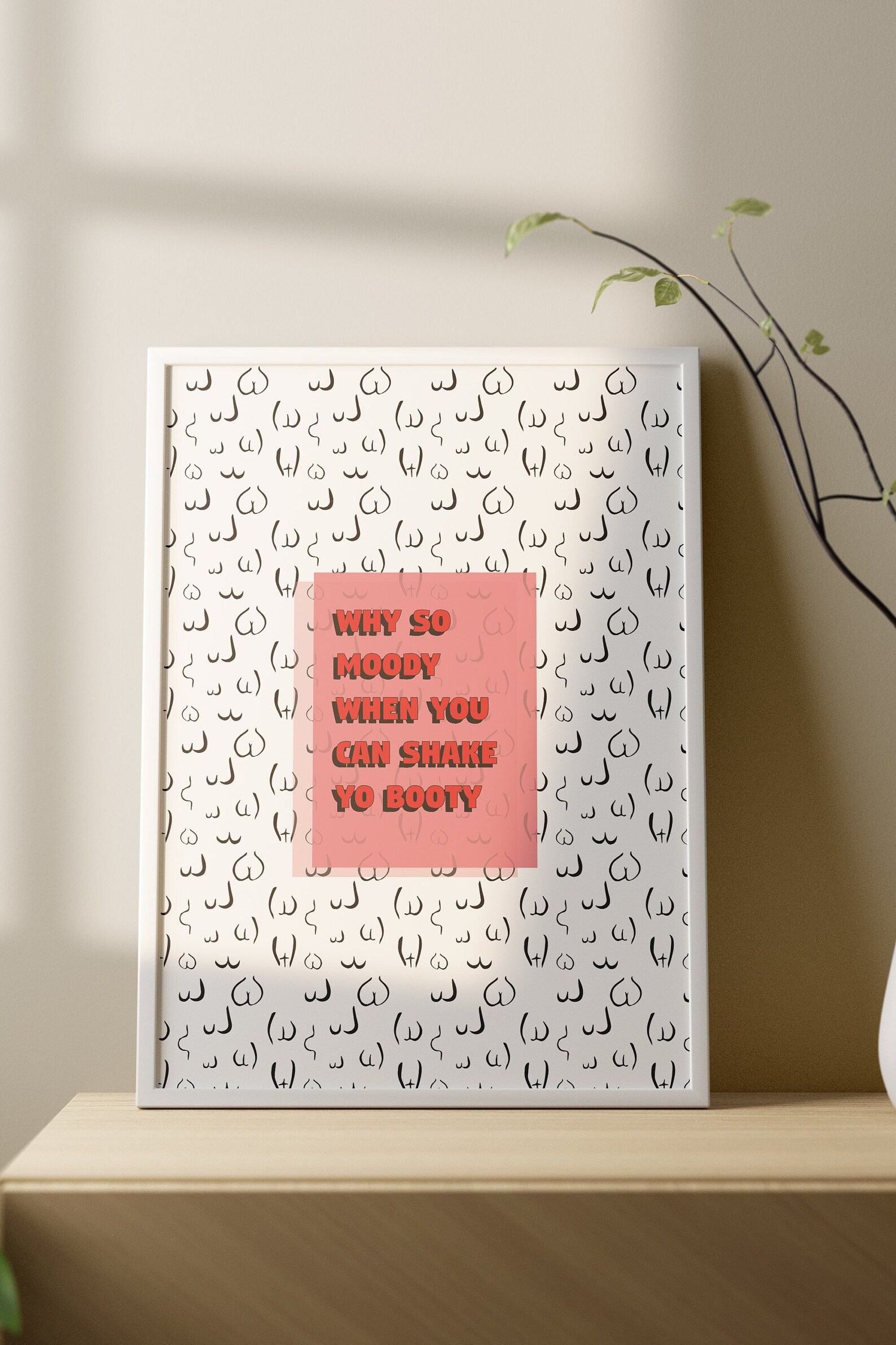 Butt Wall Print Butt Art Funny Bathroom Wall Art Modern - Etsy
