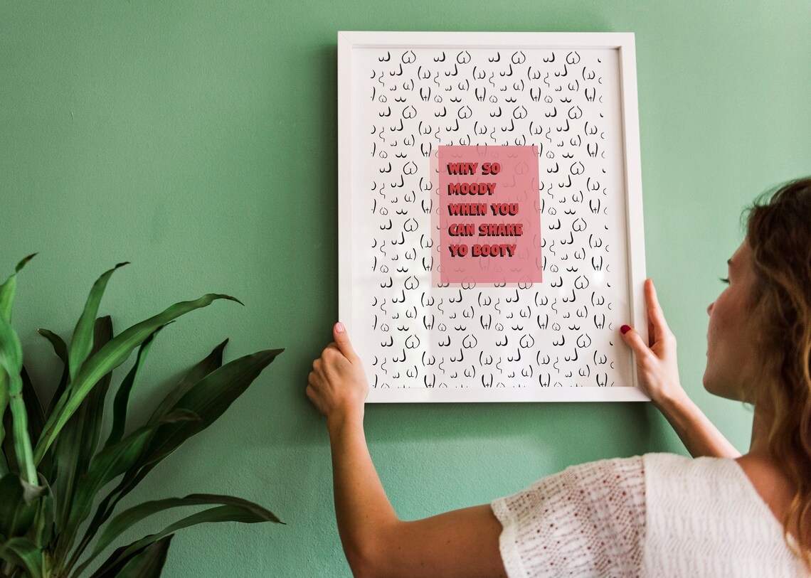 Butt Wall Print Butt Art Funny Bathroom Wall Art Modern - Etsy