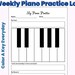 Weekly Piano Practice Chart, Music Practice Log, Music Practice Tracker ...