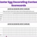 Easter Egg Decorating Contest Scorecard Template Editable, Score Sheet ...