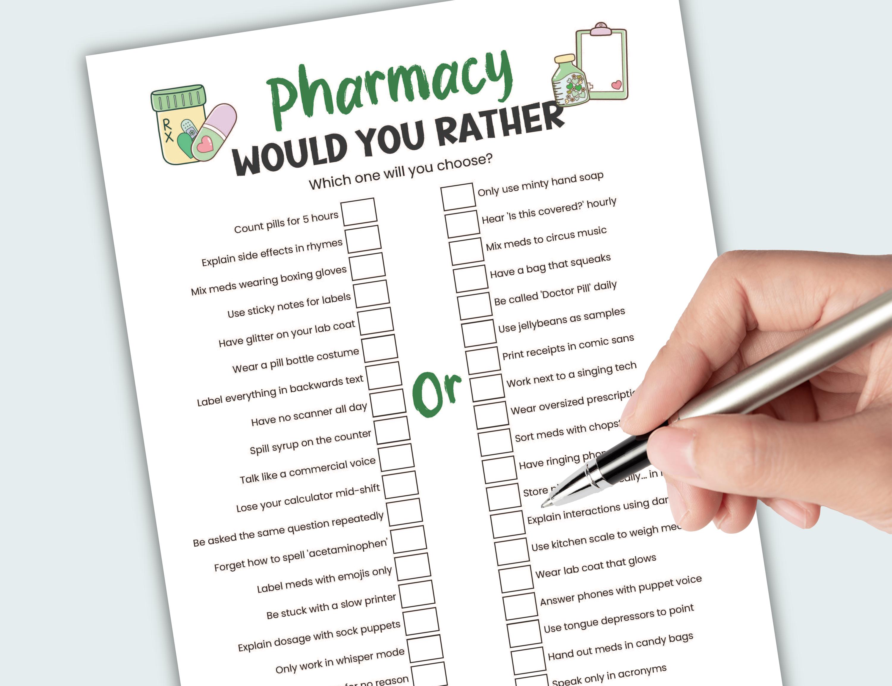 Pharmacy Party Games Bundle, Fun Pharmacy Games for Pharmacy Week ...