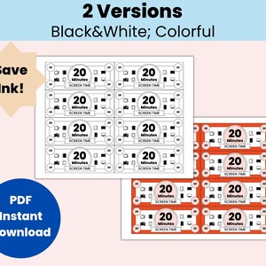 Screen Time Coupons for Kids and Teens, Screen Time Bucks, Earn Screen ...