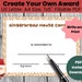 Gingerbread House Contest Awards, Award Certificates Editable Template ...