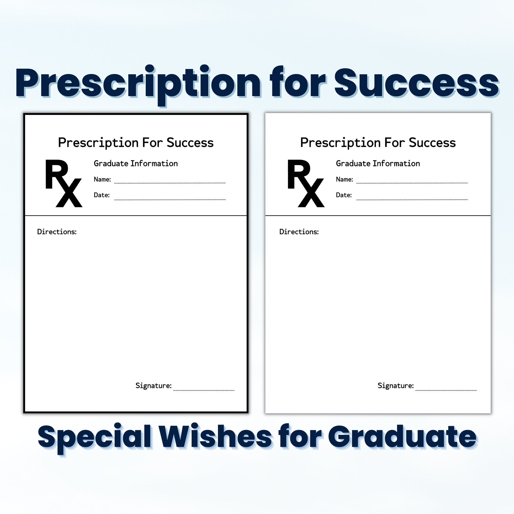 Prescription for Success, Graduation Advice and Wishes Card, Graduation ...