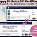 Concert Ticket Template for Birthday Gift Coupon, Custom Happy Birthday ...