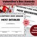 Valentines Box Contest Award Certificates, Black and White Valentines ...