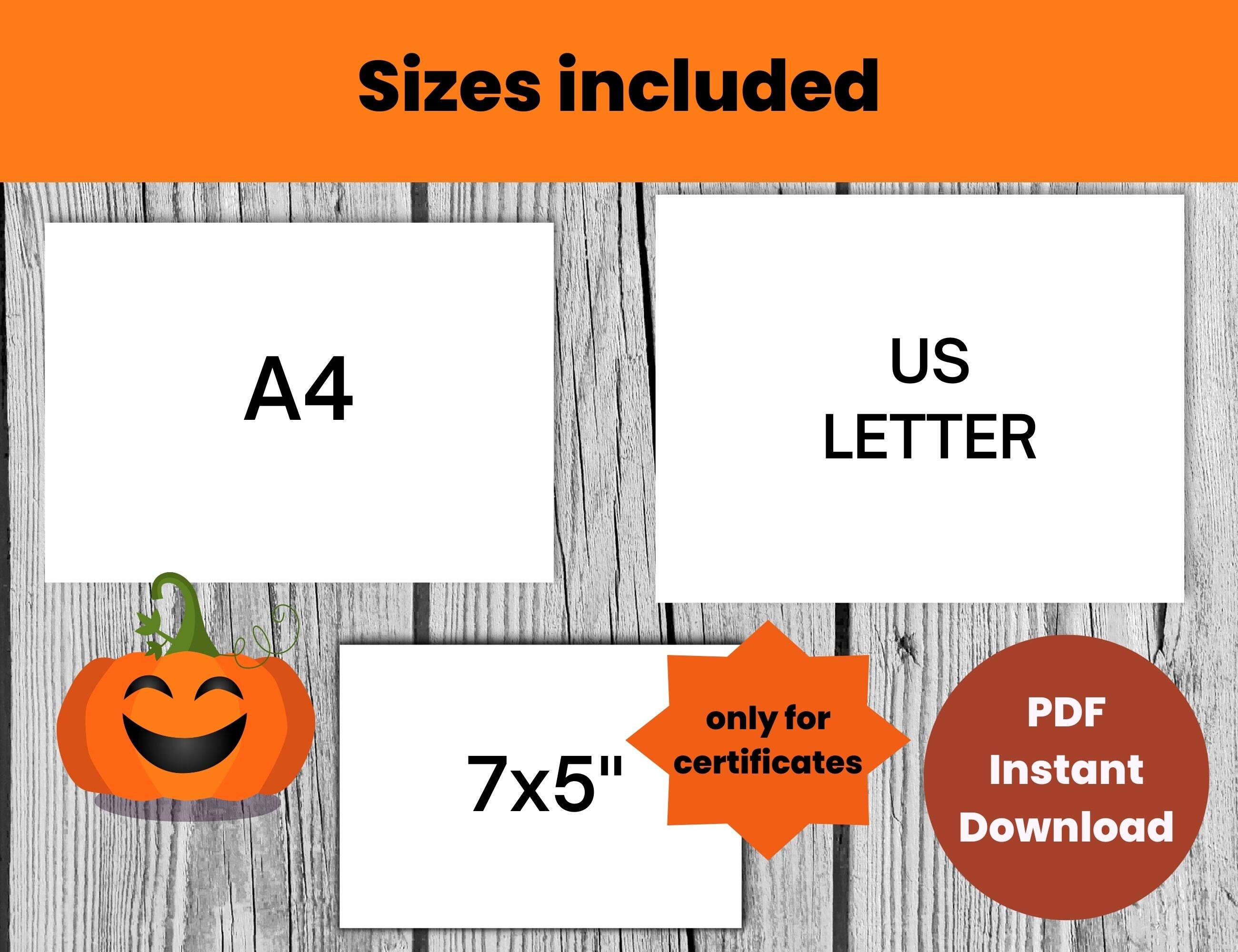 Pumpkin Carving Award Certificates, Pumpkin Contest Ballot Cards ...