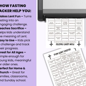 40 Day Lent Fasting Ideas for Kids, Lent Fast, Fasting Tracker, Lent ...