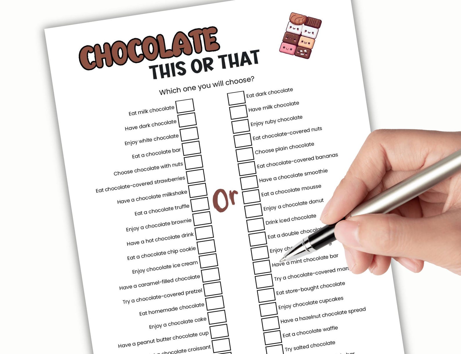 Chocolate Theme Party Games Bundle, Chocolate Games, Ladies Night Games ...