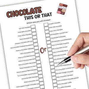 Chocolate Theme Party Games Bundle, Chocolate Games, Ladies Night Games ...