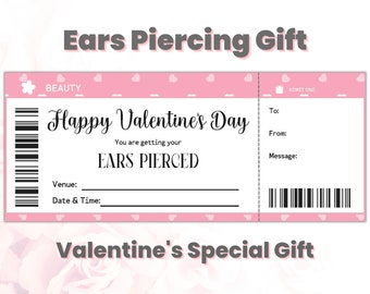 Ear Piercing Card - Etsy