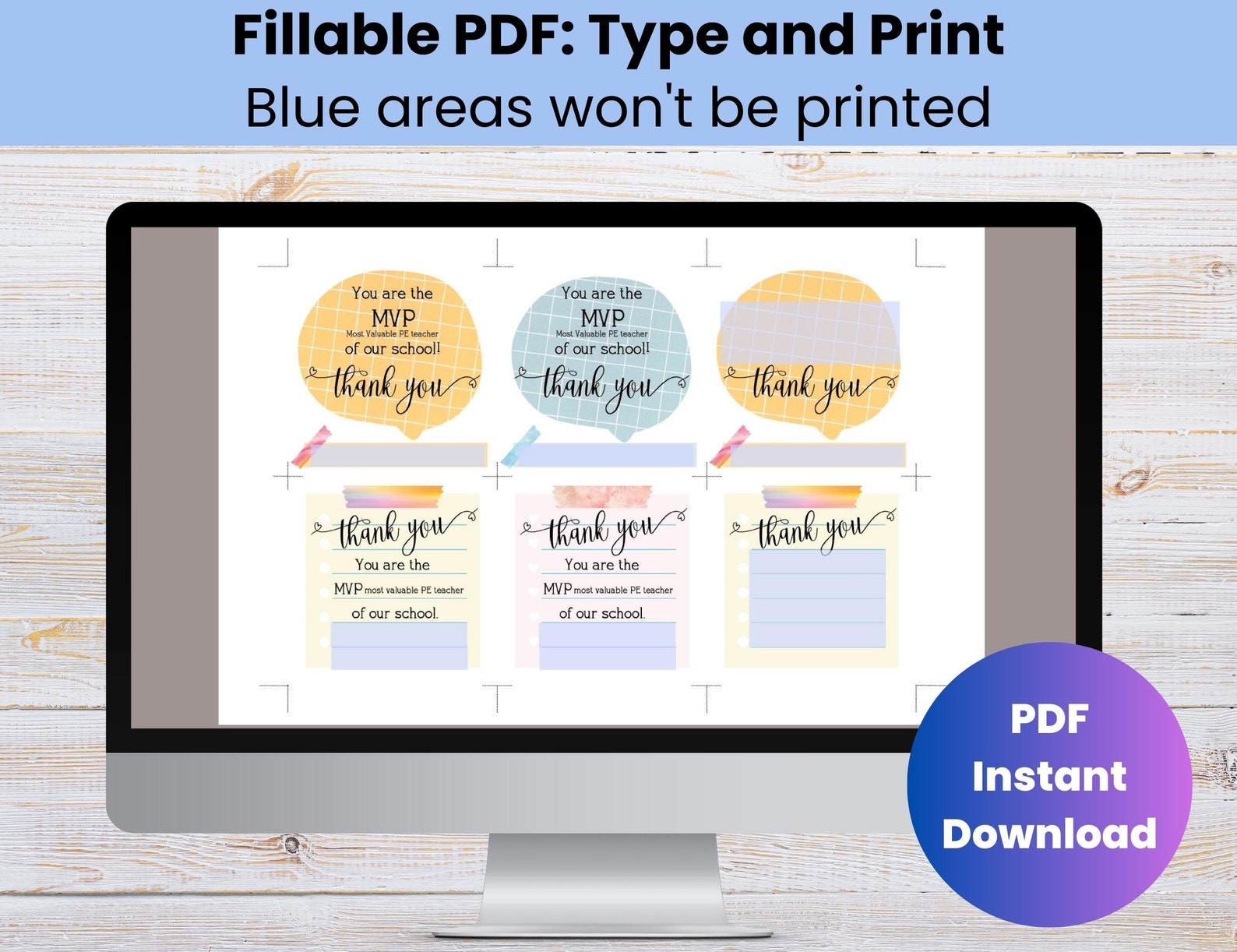 Physical Education Teacher Appreciation Week Gift Tags Printable, PE ...