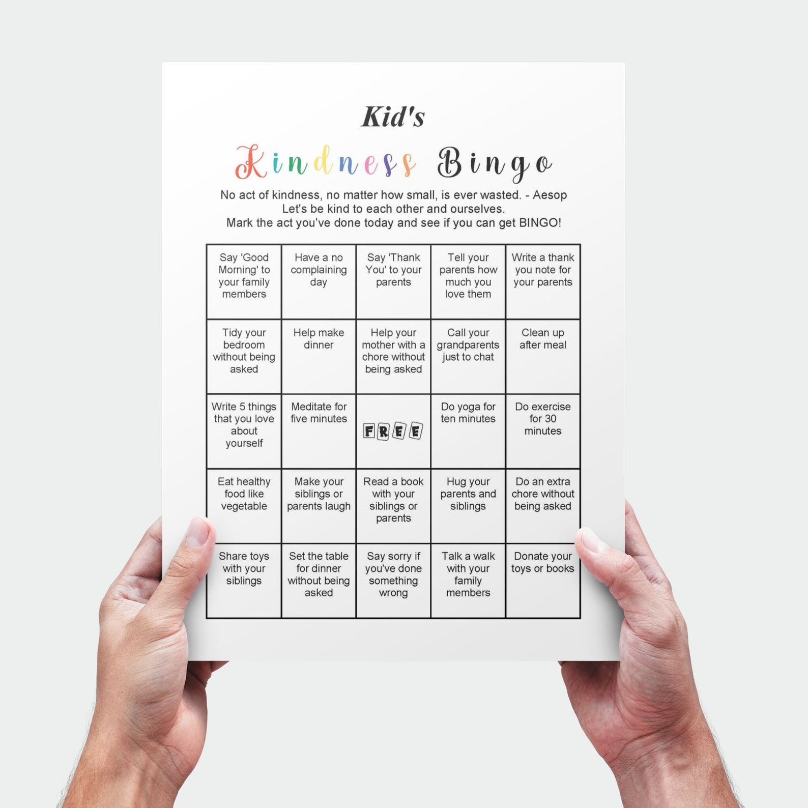 Kindness Bingo for Class, Personalized Bingo for Kids, Kindness ...